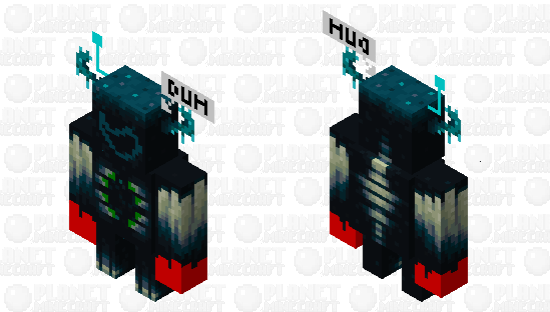 Distorted Warden Minecraft Mob Skin