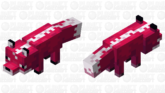 Flamingo Fox from Isle Medusa Minecraft Mob Skin