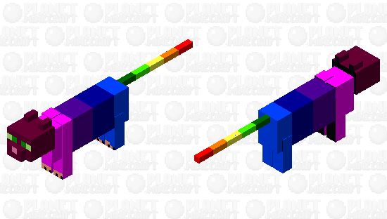 Rainbow cat. Minecraft Mob Skin