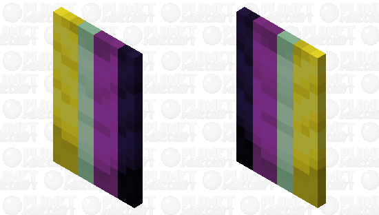 Non-binary flag cape Minecraft Mob Skin