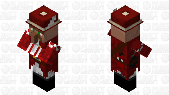 Red Merchant Minecraft Mob Skin