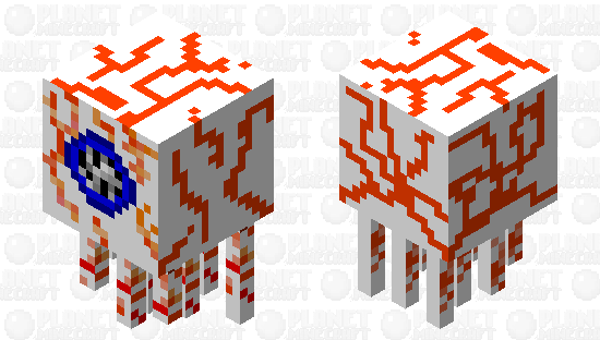 Bloody Eyeball Ghast Minecraft Mob Skin