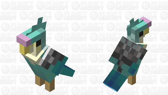 Blue parakeet Minecraft Mob Skin
