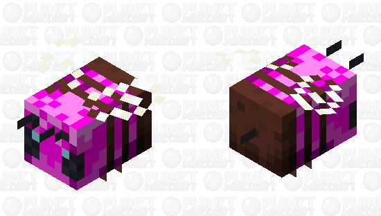 Pink Bee Minecraft Mob Skin