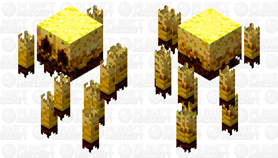 Realistic Blaze Minecraft Mob Skin