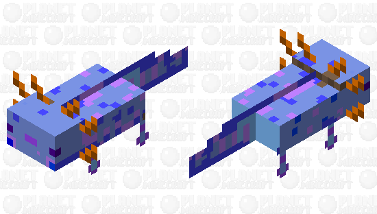 Better Blue Axolotl Minecraft Mob Skin