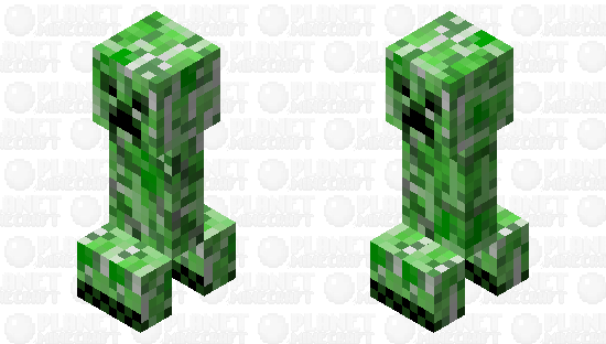 Freaky creeper Minecraft Mob Skin