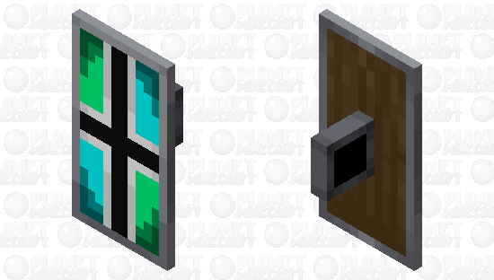 light green light blue shield Minecraft Mob Skin