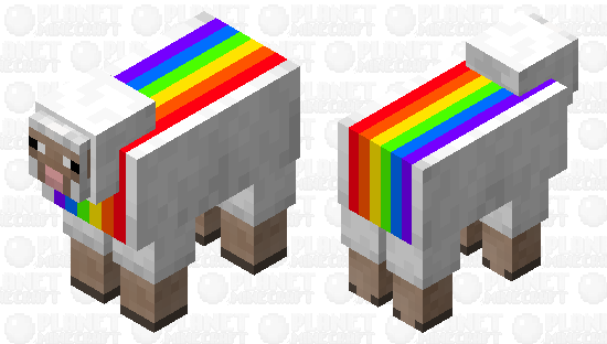 rainbow sheep Minecraft Mob Skin