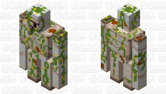 Abandoned iron golem Minecraft Mob Skin