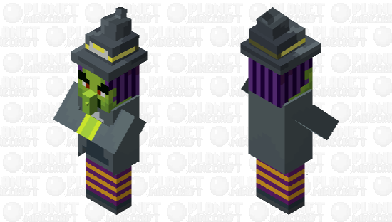 Cartoon Witch Minecraft Mob Skin