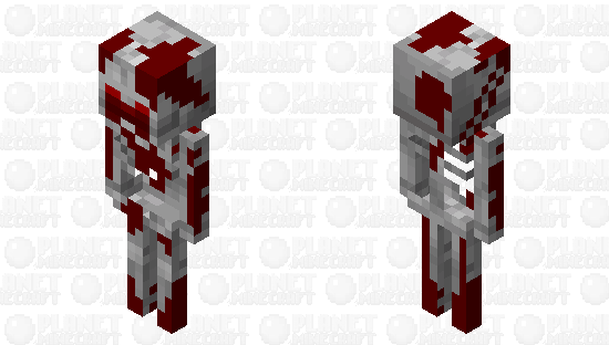Bloody Skeleton Minecraft Mob Skin