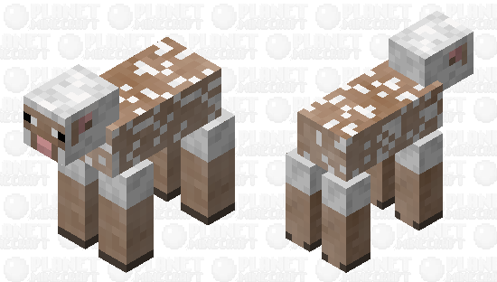 Sheared Sheep Minecraft Mob Skin