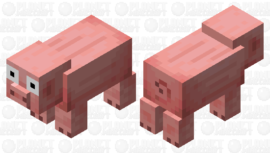 Shocked Pig Minecraft Mob Skin