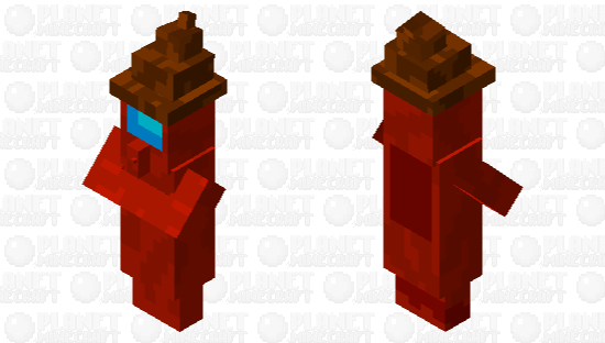 sussy amongus imposter with stinky poopoo hat Minecraft Mob Skin