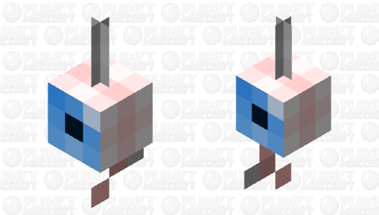 👁ball fishing bobber with worm! Minecraft Mob Skin