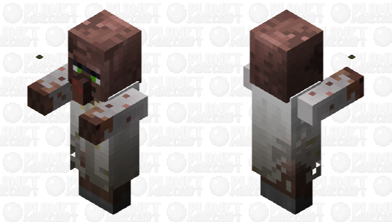 (Programmer Art) Cured Librarian Zombie Villager Minecraft Mob Skin