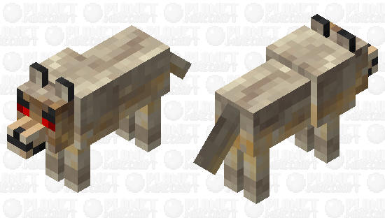 Angry Indian Wolf (Replaced Angry Rusty Wolf) Minecraft Mob Skin