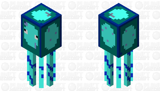 Diamond Squid Minecraft Mob Skin
