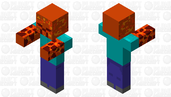 Lava Zombie Minecraft Mob Skin
