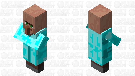 Blue Villager Minecraft Mob Skin