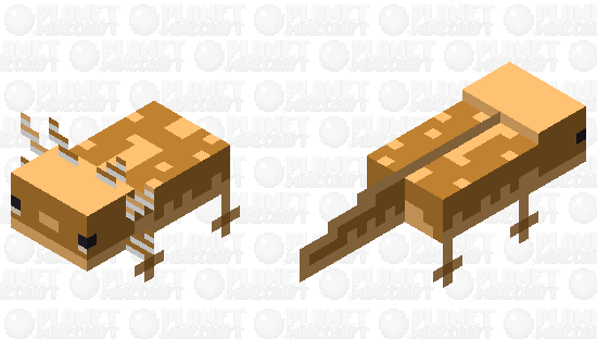 Carmel axolotl Minecraft Mob Skin