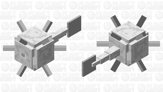 Light Grey White Guardian Minecraft Mob Skin