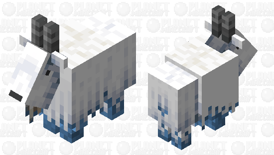 Snowy Goat Minecraft Mob Skin