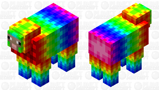 Rainbow sheep Minecraft Mob Skin