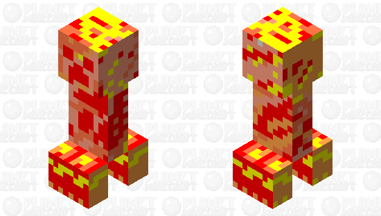 Fire creeper Minecraft Mob Skin