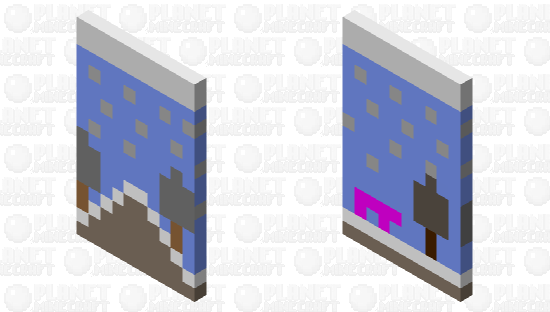 360. Degree Winter Scene Image Cape Minecraft Mob Skin