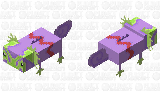 Purple Kecleon (Axolotl) Minecraft Mob Skin