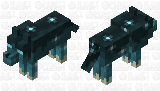 Sculk Wolf! Minecraft Mob Skin