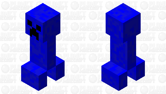 Blue Creeper Minecraft Mob Skin