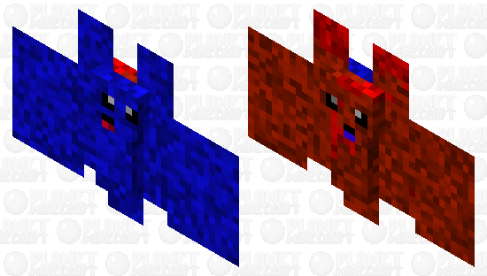Red blue bat Minecraft Mob Skin