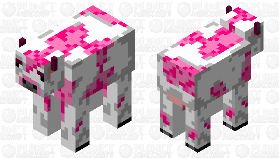 Strawberry cow Minecraft Mob Skin