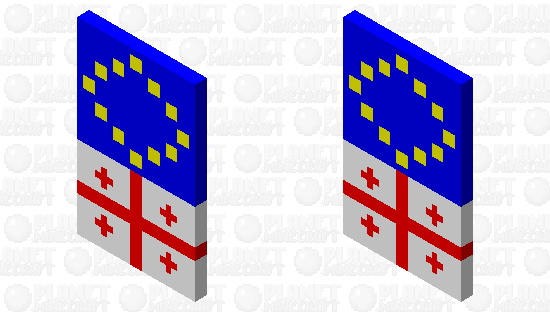 Cape Of Flag Of Europe And Flag Of Georgia Minecraft Mob Skin