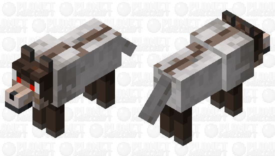 Angry Wolf (Minecraft Alpha Legacy) Minecraft Mob Skin