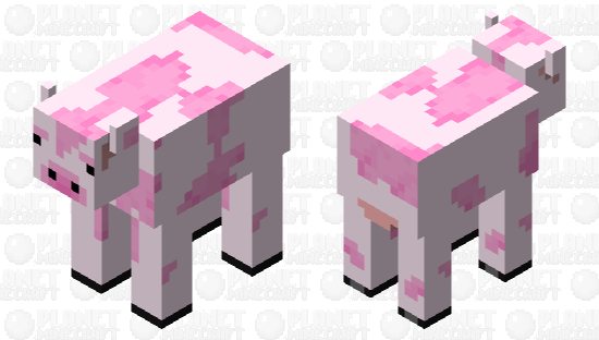 Strawberry moo Minecraft Mob Skin