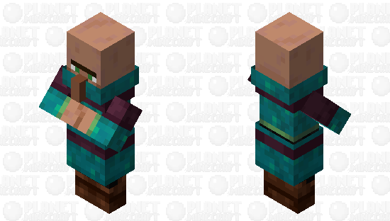 Warped Villager Minecraft Mob Skin