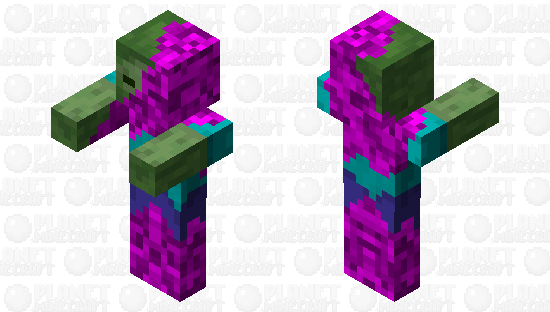 crystal infested zombie Minecraft Mob Skin
