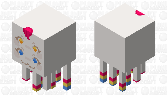Pansexual ghast Minecraft Mob Skin