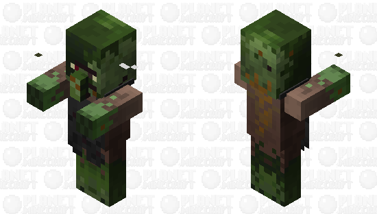 Old Zombie Villager Smith Minecraft Mob Skin