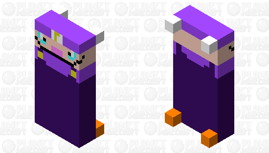 Waluigi Purple Bed Minecraft Mob Skin