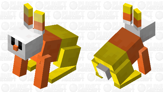 Candy Corn Rabbit Minecraft Mob Skin