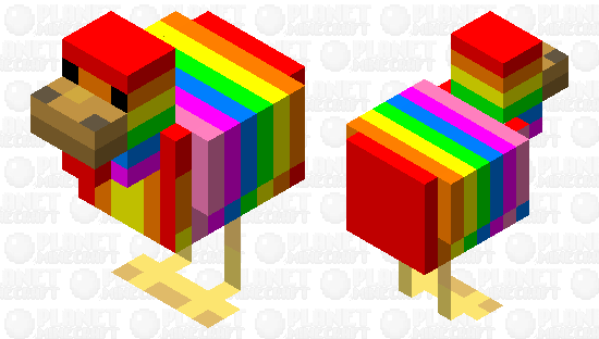 rainbow chicken Minecraft Mob Skin