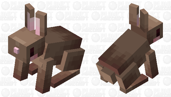 cutesy kawaii bunny !! brown Minecraft Mob Skin
