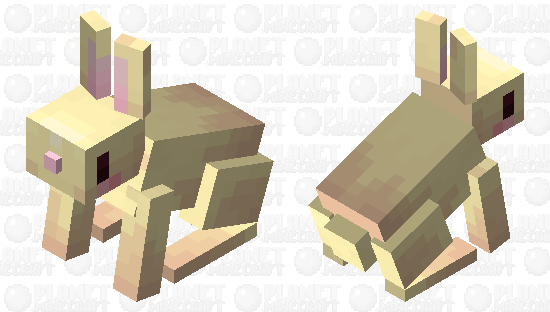 cutesy kawaii bunny !! yellow Minecraft Mob Skin