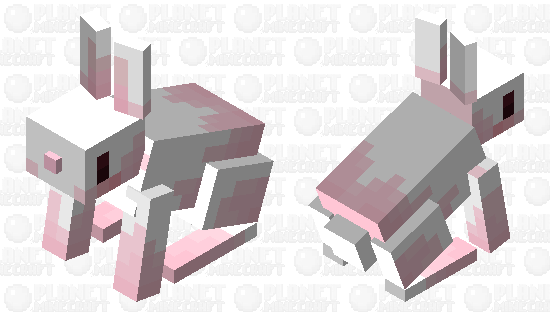 cutesy kawaii bunny !! white Minecraft Mob Skin