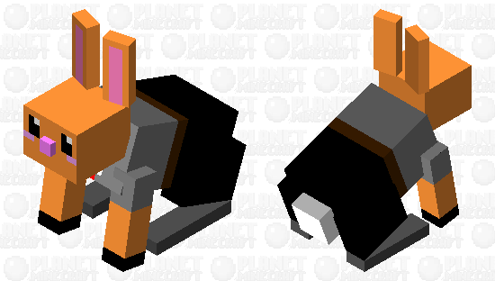 Orange rabbit in matilda uniform Minecraft Mob Skin
